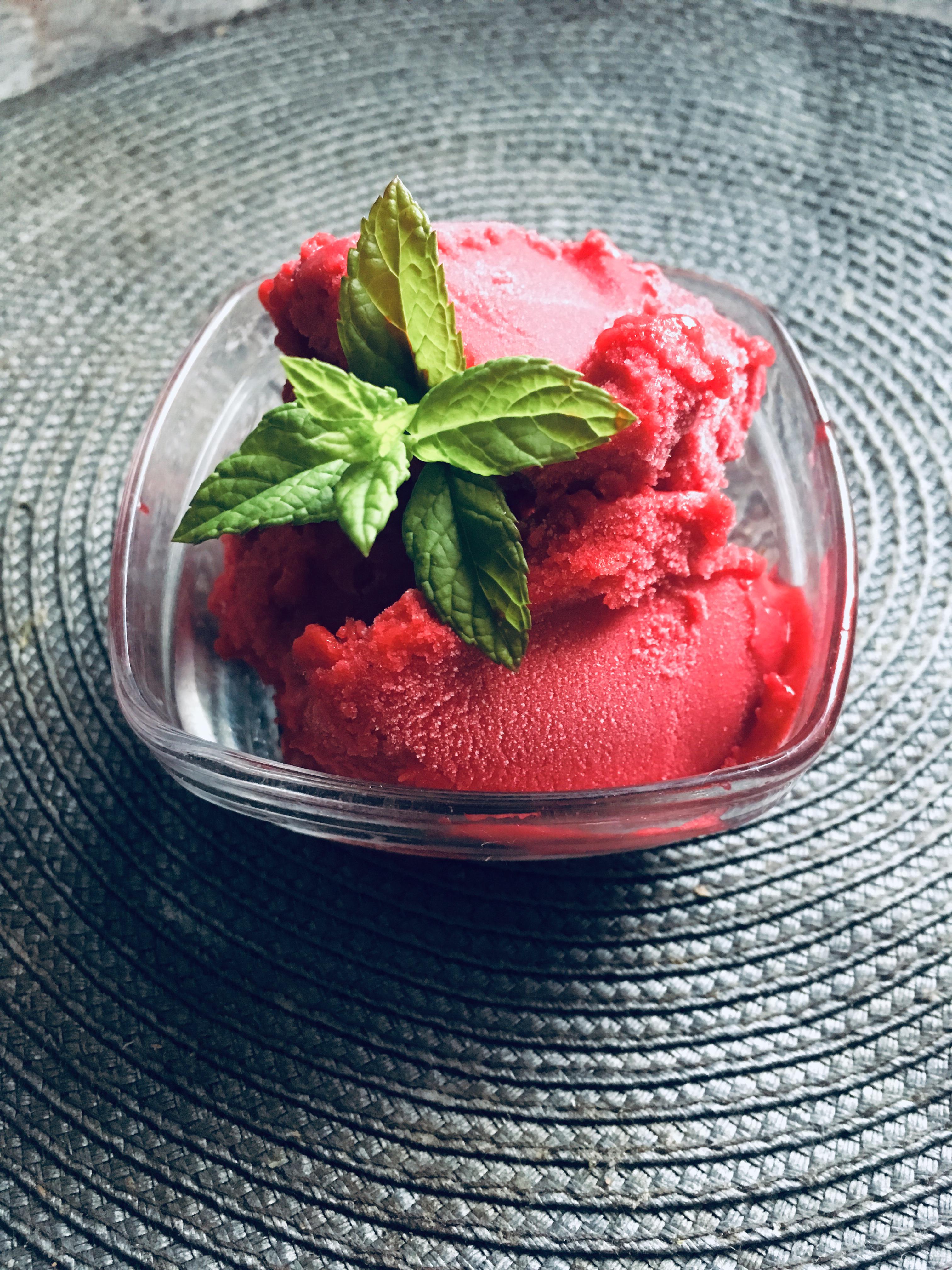 Sorbet à la framboise - Association Miam